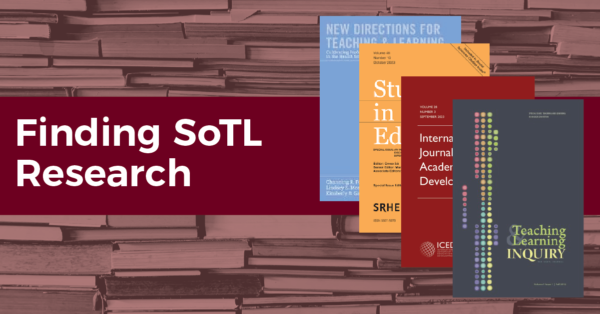 Finding SoTL Research - Center for Engaged Learning Finding SoTL Research - Center for Engaged Learning
