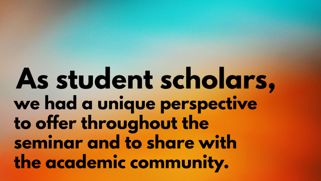 Through the Eyes of a Student: An Interdisciplinary, Multi ...