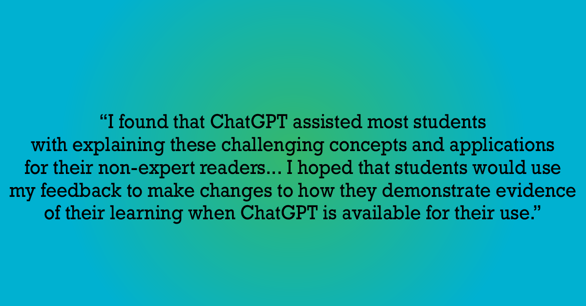 Applying Lessons Learned about Student Use of Generative AI in ...